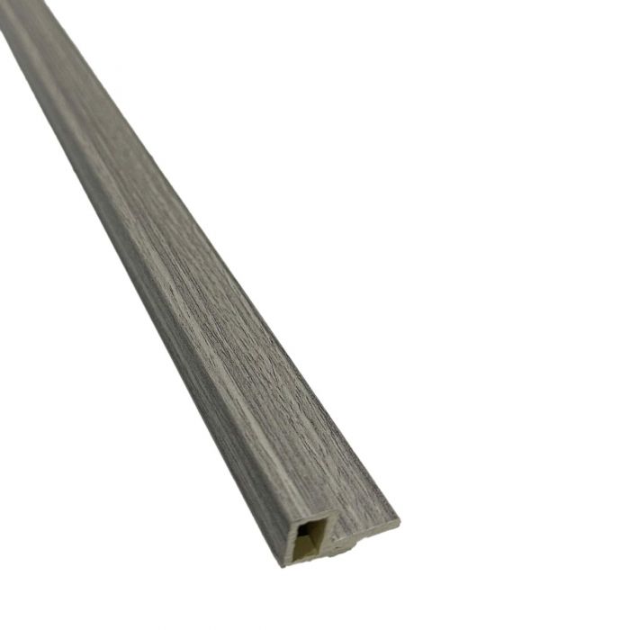 Dark Grey Oak Slat Wall Panel Trim - Small Left | DBS Bathrooms