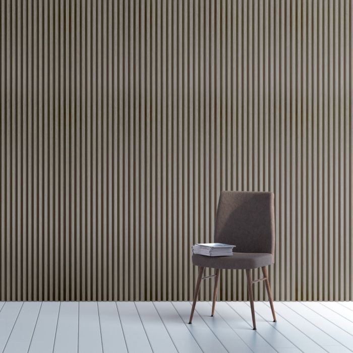 Dark Grey Oak Slat Wall Panel Large Design | DBS Bathrooms